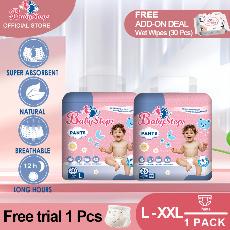 【𝗙𝗔𝗦𝗧 𝗦𝗛𝗜𝗣𝗣𝗜𝗡𝗚】BABY STEPS PANTS Baby Diapers diapers murah pull upbaby ...