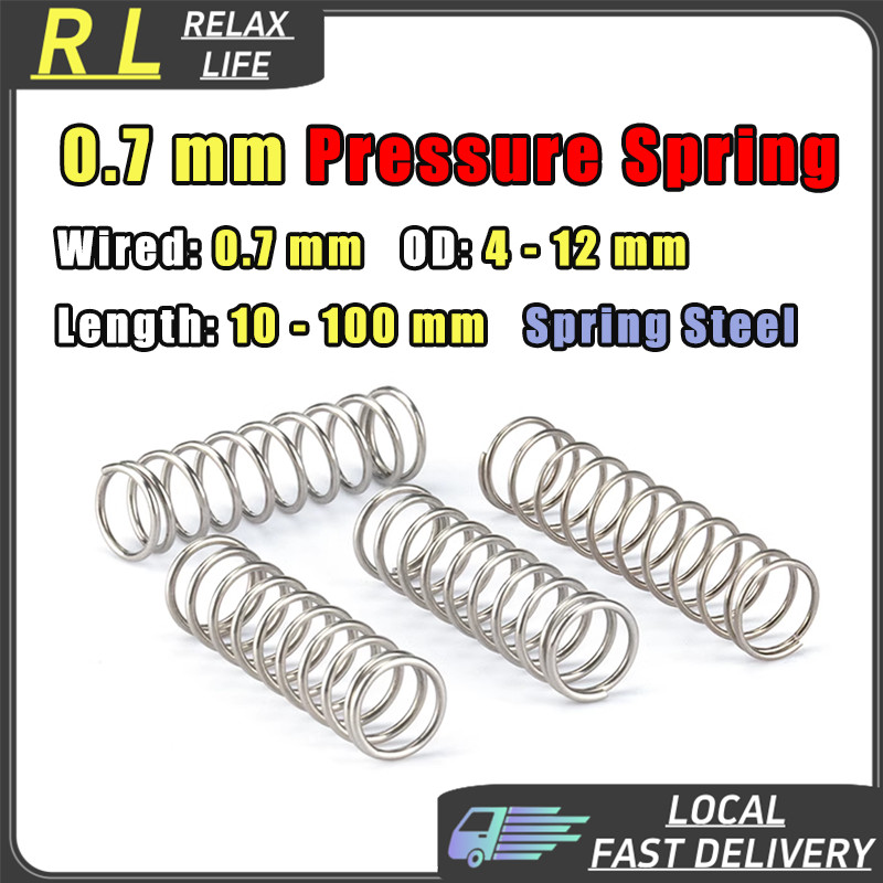 【RL】 0.7mm Pressure Springs Wired d 0.7 mm OD 4/5/6/7/8/9/10/11/12mm ...