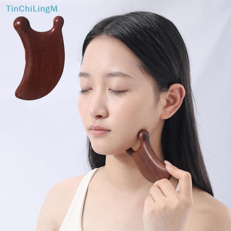[TinChiLingM] Sandalwood Facial Lifting Meridian Comb Massager For Eyes Nose Ear Neck Promote ...