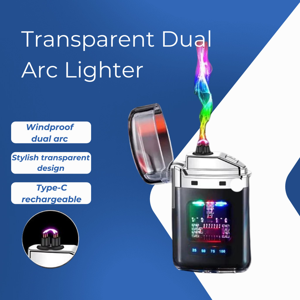 Electric Lighter with Digital Display Type C Rechargeable USB Plasma ...