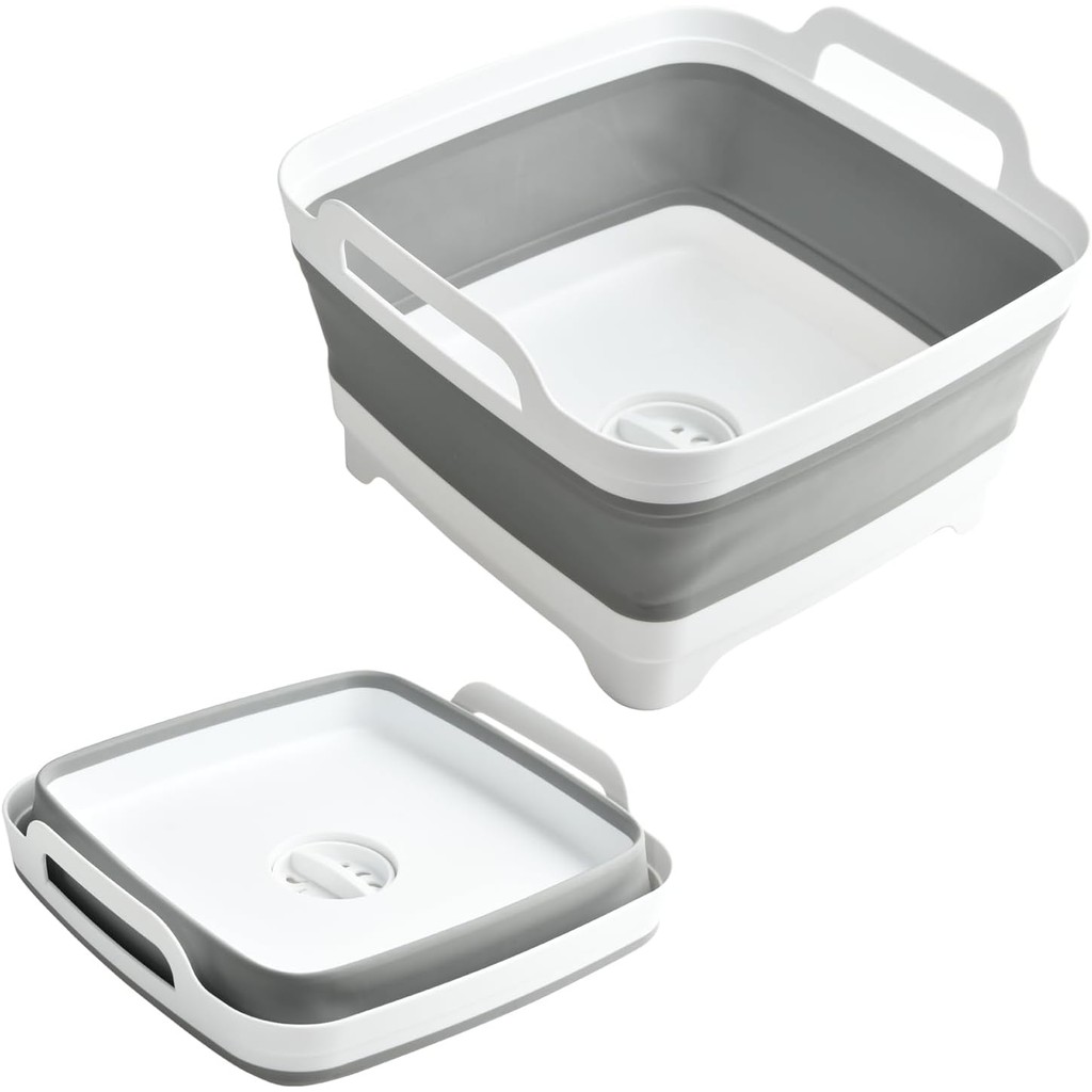 Drainable Collapsible Sink Basin - Dual-Use For Kitchen Dishwashing ...