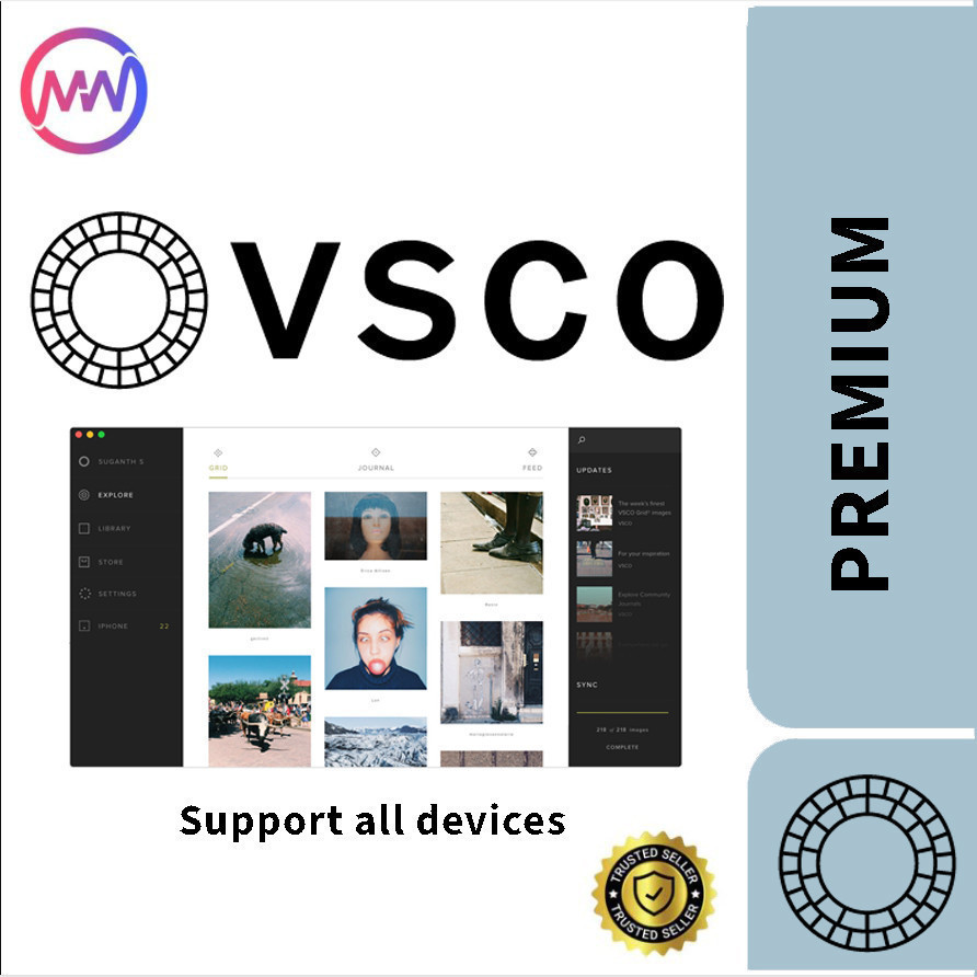 VSCO Plus/ PRO Membership Account | iOS & Android | Professional Photo ...