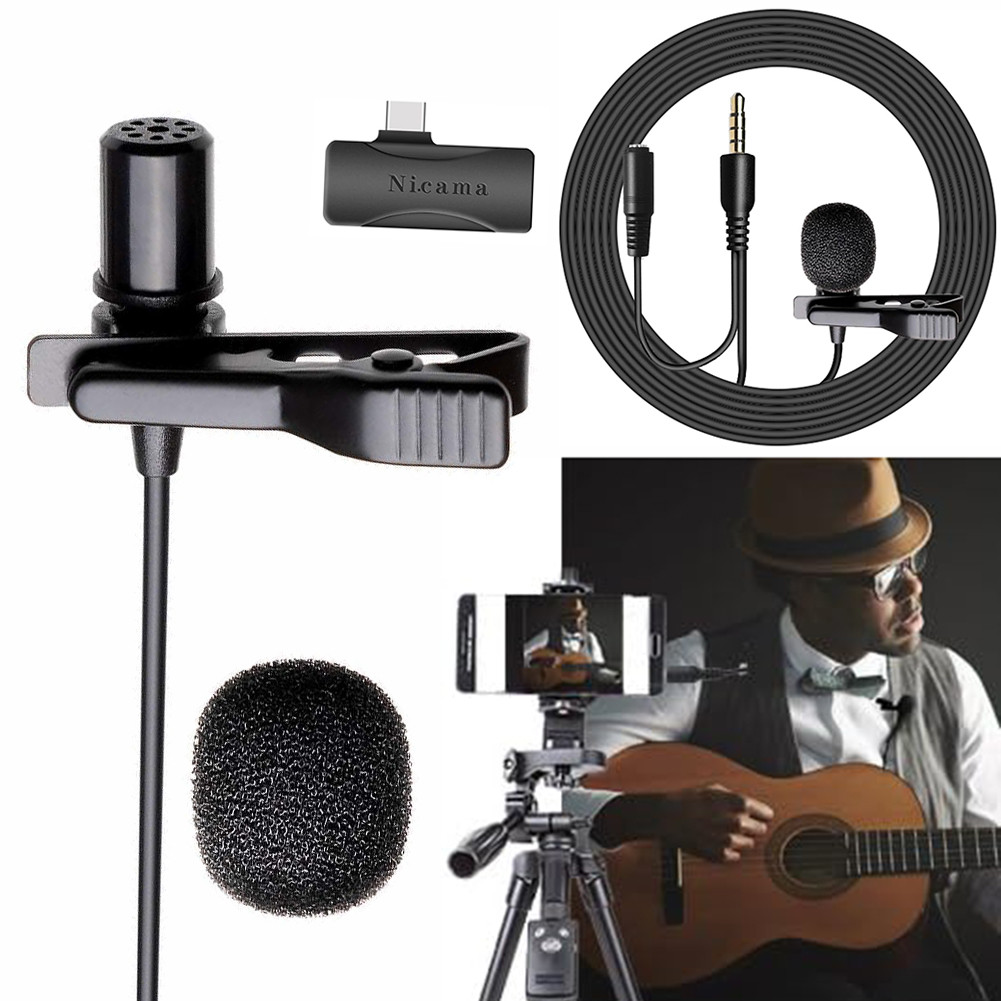 Microphone ­with A Real Time Monitors Socket Professional Grade Clip-on ...