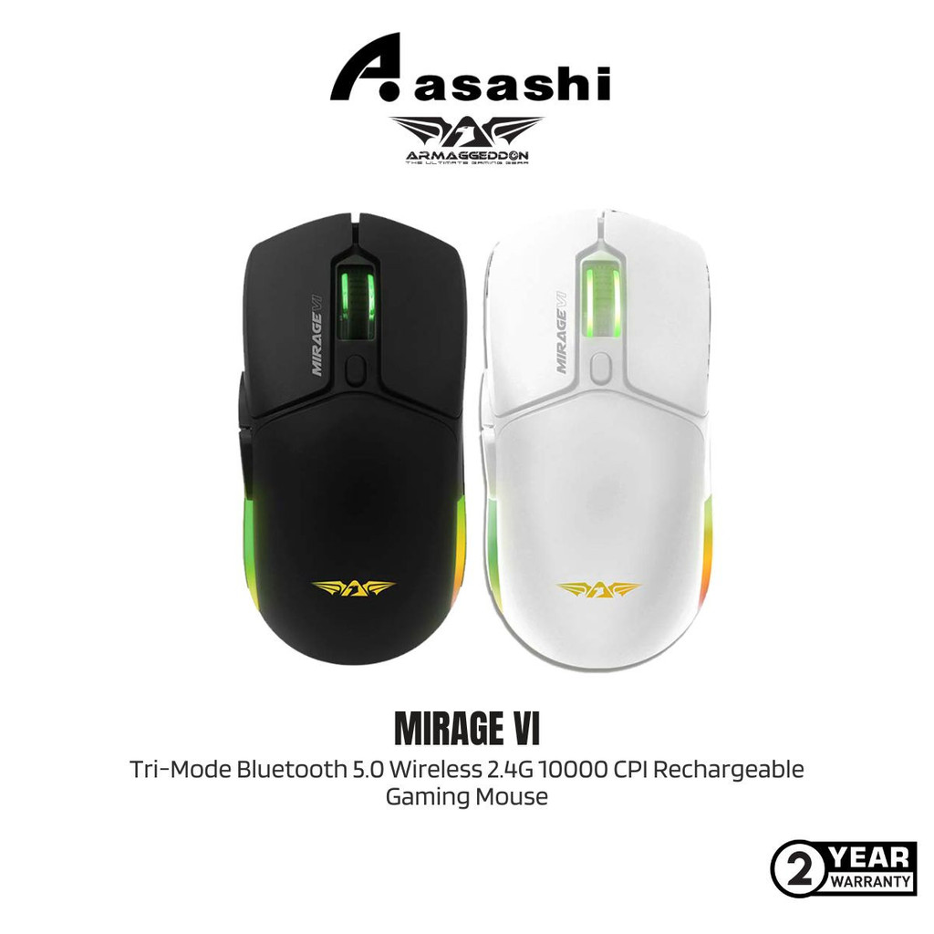 Armaggeddon Mirage VI Tri-Mode Bluetooth 5.0 Wireless 2.4G 10000 CPI ...