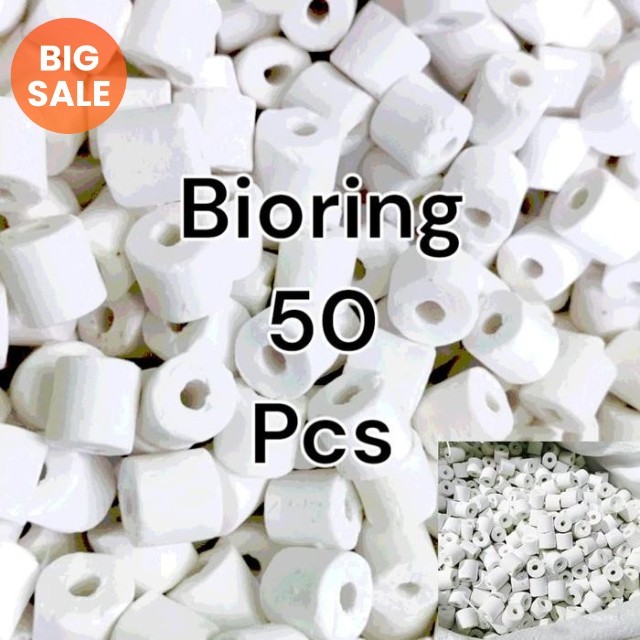 Bioring contains 50 pcs / ceramic ring / bioring / filter media / koi ...