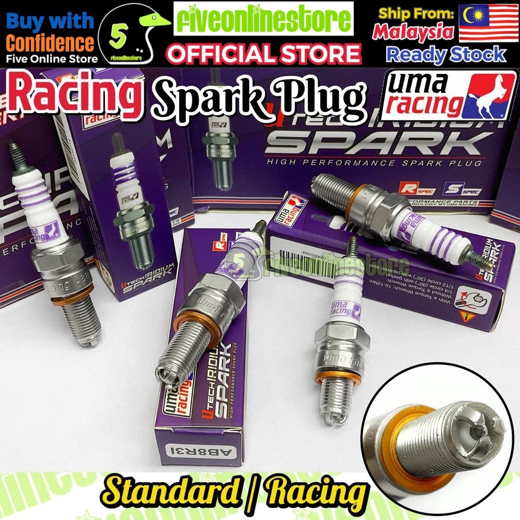 UMA Racing Iridium Spark Plug AB8R31 / AB9R31 / AC7R31 PLUG Y15 RS150 ...