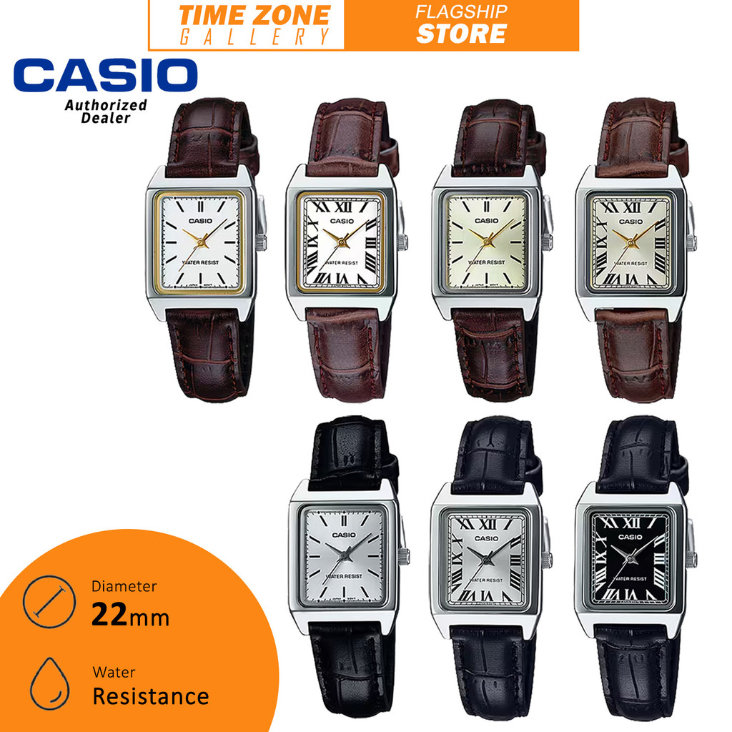 Casio LTP-V007L Series Leather Band Women Watch LTP-V007L-7B2 / LTP ...