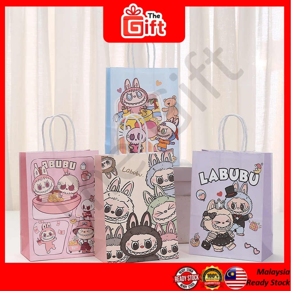 The Gift Labubu Design Party Bag Cute Shopping Gift Goodies Beg ...