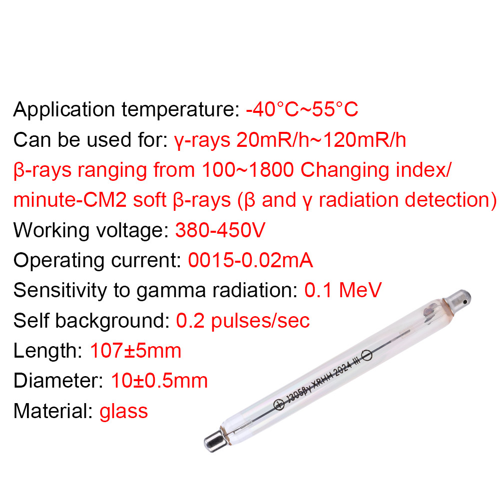 J305 Geiger Muller Tube Counter Glass Tube for Nuclear Radiation ...