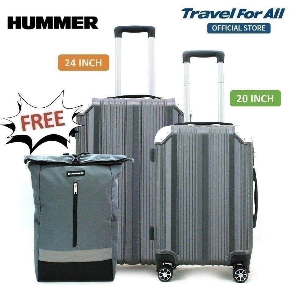 HUMMER ABS Luggage Bundle 2 In 1 (20 inch + 24 inch) with Free Gift ...