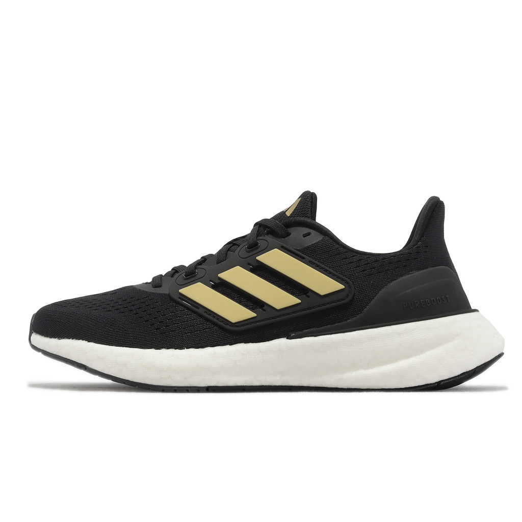 adidas Jogging Shoes Pureboost 23 W Women's Black Gold Boost Shock ...