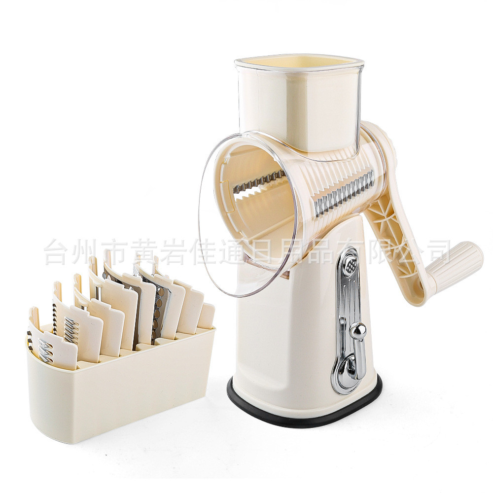 🌟 Event promotion 🌟Beige 5 in 1 Manual Rotating Cheese Grinder ...