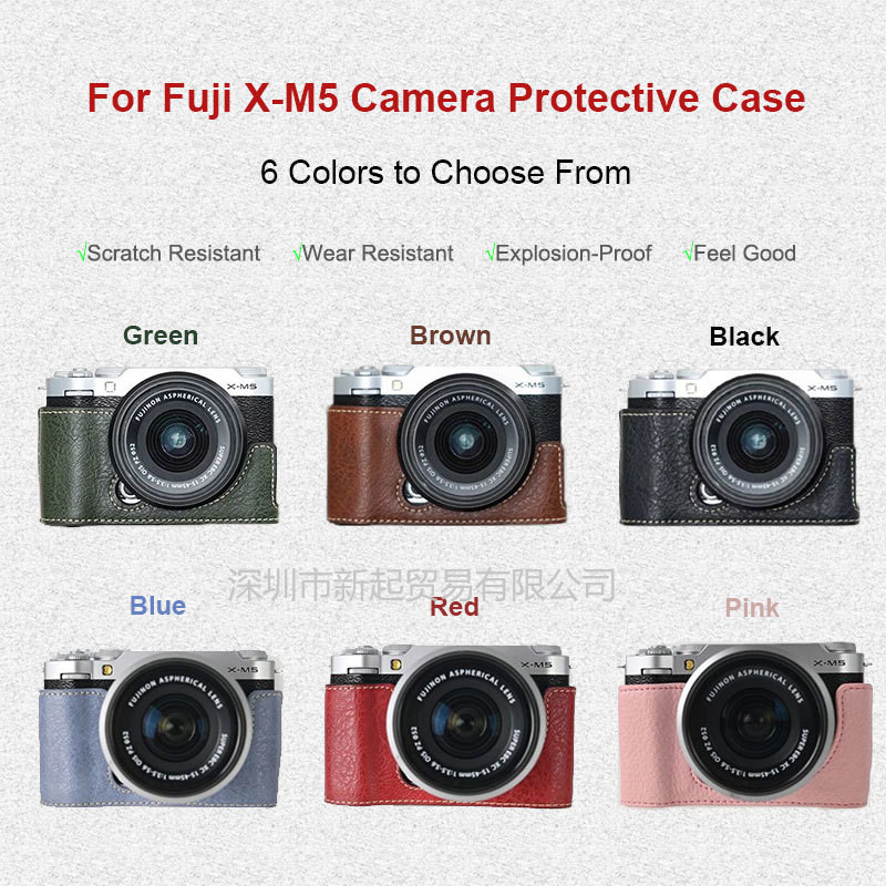 Leather Half Camera Case for Fujifilm XM5 X-M5 XM-5 XM 5 Stylish and ...