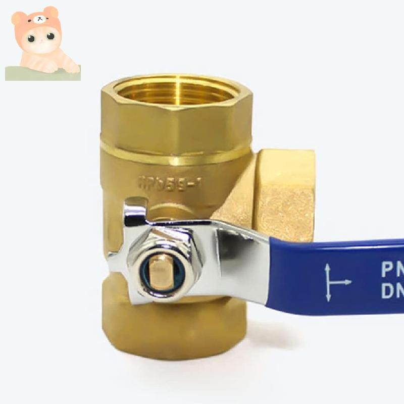Brass Three-Way Ball Valve, 1/4" 3/8" 1/2" 3/4" 1" Tap T-Type Brass ...