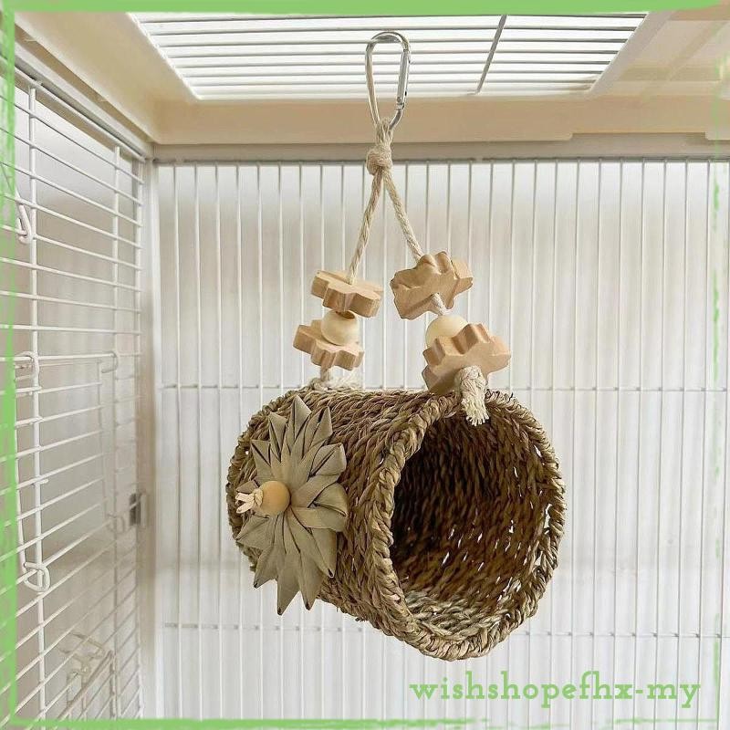 [WishshopefhxMY] Bird Straw Nest Perching Biting Standing Creative for ...