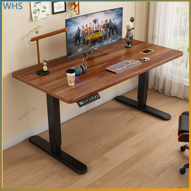 Solid wood electric lifting table intelligent workstation office desk ...