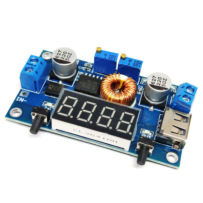 DC-DC Step Down Module 5A 75W 5-36V to 1.25-32V with Voltmeter Ammeter ...