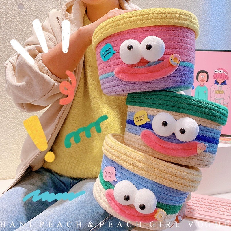 HD3443A05 Big Eyes Cute Sausage Mouth Ugly Baby Storage Bucket with Lid ...