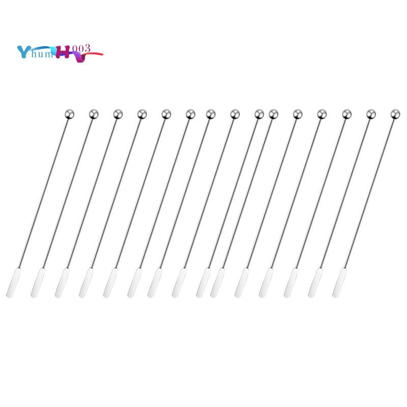 15 Pcs Cocktail Paddle Drink Stirrers,Stainless Steel Coffee Stirrers ...