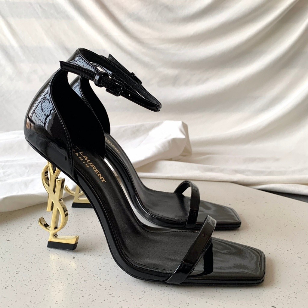 Ysl Ladies Letter Shaped High Heel Sandals | Shopee Malaysia