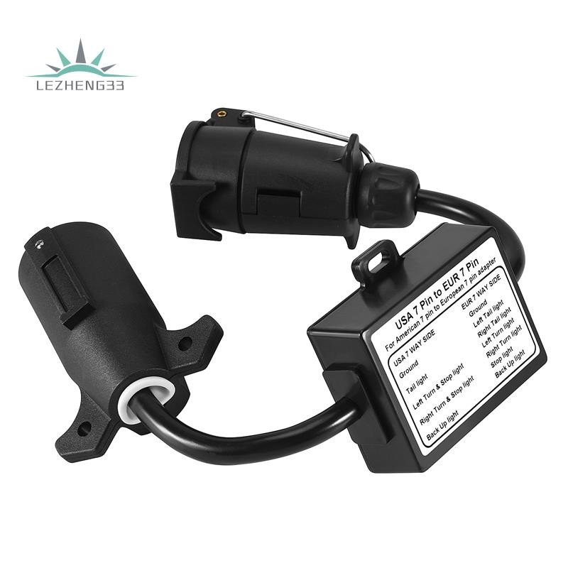 USA to EU Trailer Light Converter US 7-Way Blade Socket to EU 7-Pin ...