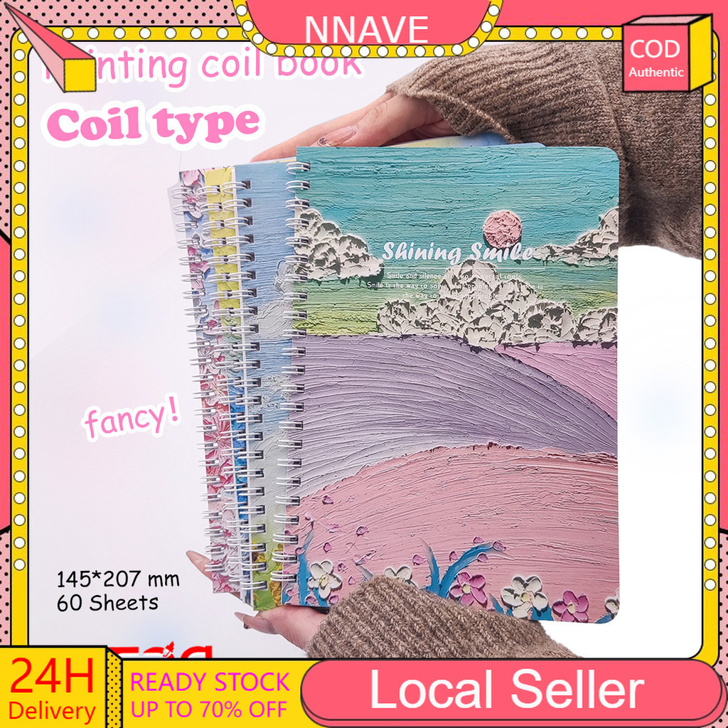 Notebooks A5 Oil Painting Cover Coil Spiral Notebook Illustration Pages ...