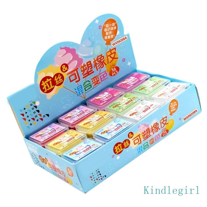 ELEGA 36x Moldable Erasers Artist Erasers Colourful Kneading Erasers ...