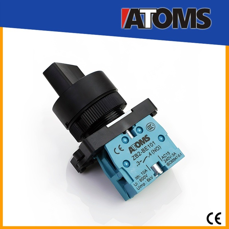 ATOMS XB2 22mm 2 Way On Off Selector Switch With 1N/O Contact Block 2 ...
