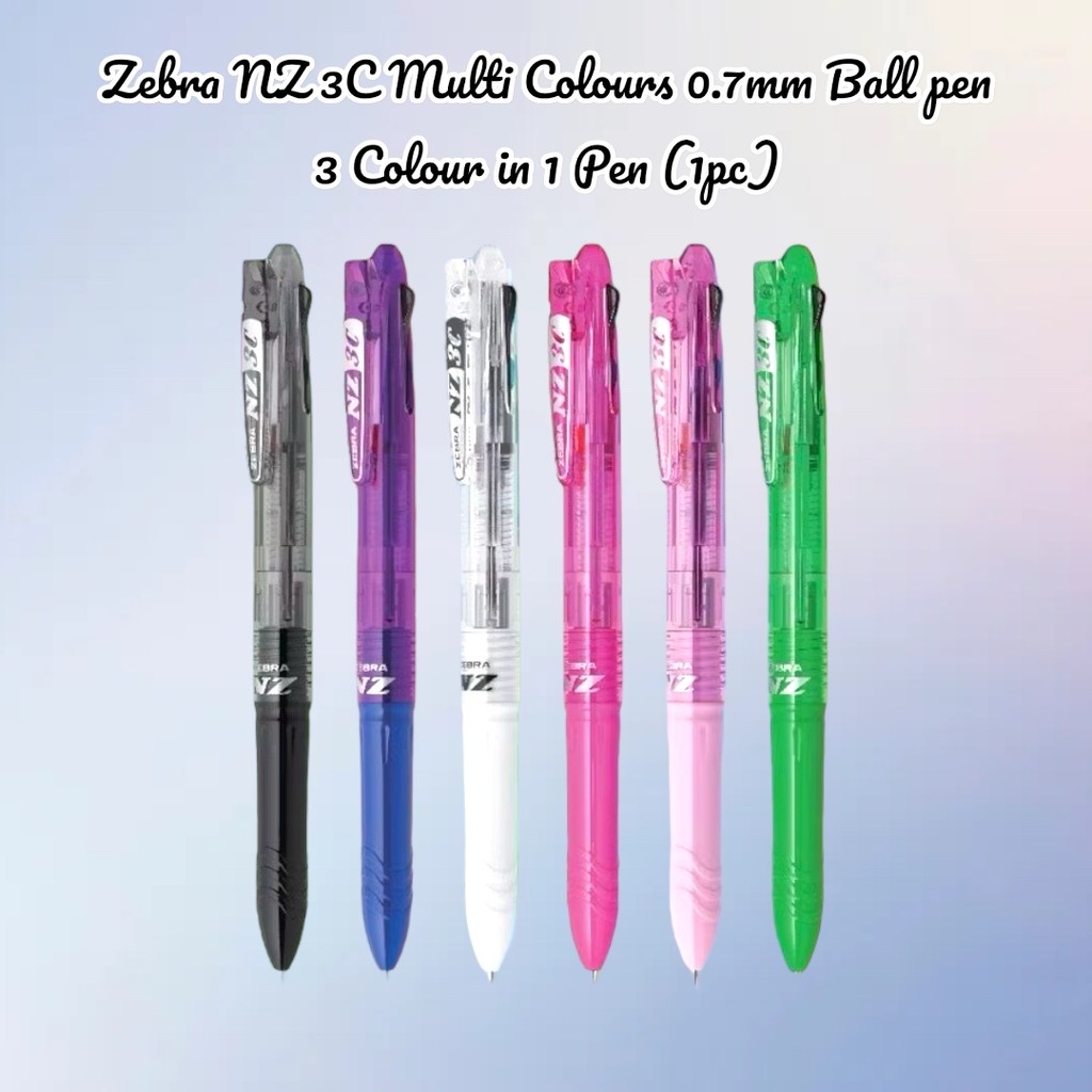 Zebra NZ 3C Multi Colours 0.7mm Ball pen 3 Colour in 1 Pen (1pc ...