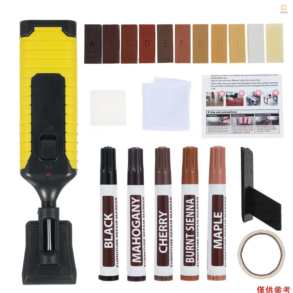Ado)Hardwood Floor Repair Kit Laminate Vinyl Floor Repair Kit with 11 ...