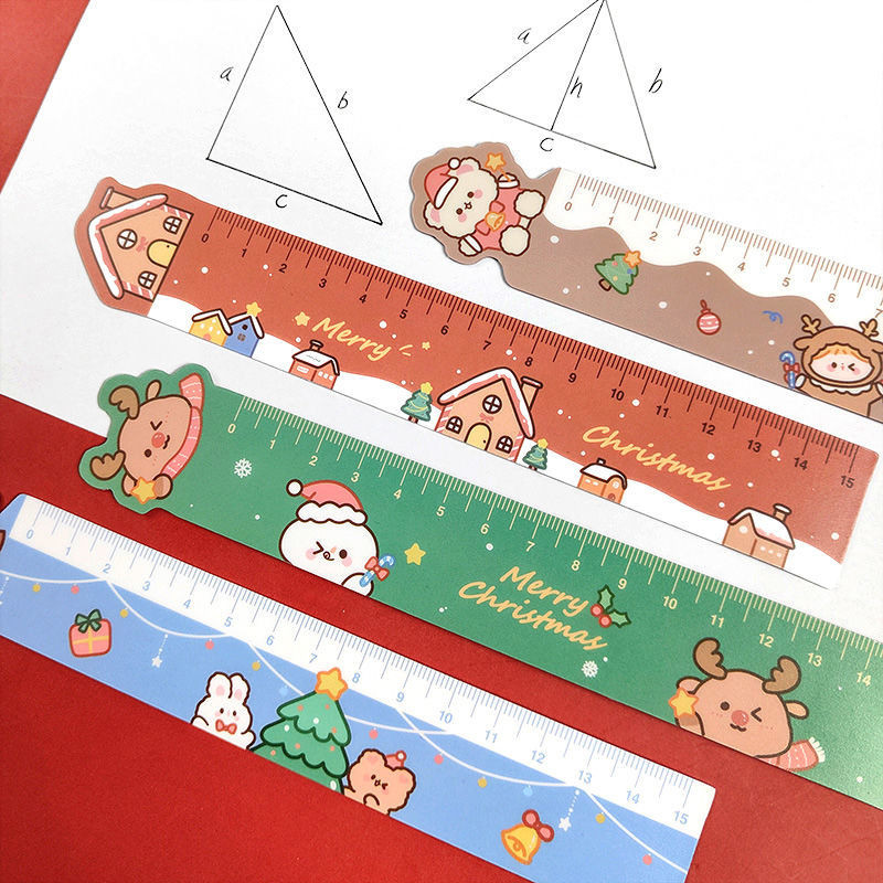Cartoon Cartoon Christmas Magnetic Ruler Cute Christmas Bendable Soft ...