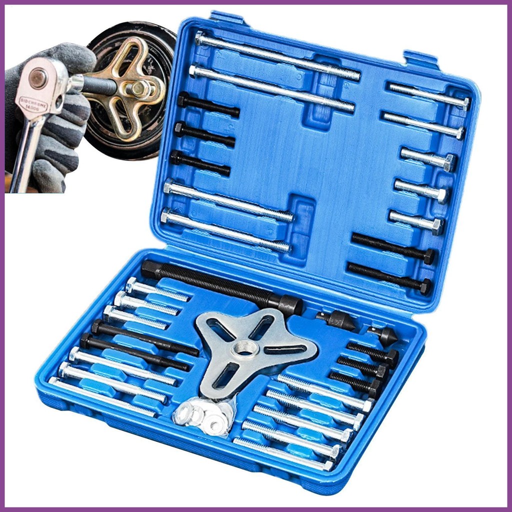 Steering Wheel Puller Kit Heavy Duty 46pcs Car Repair Tool Flywheel ...