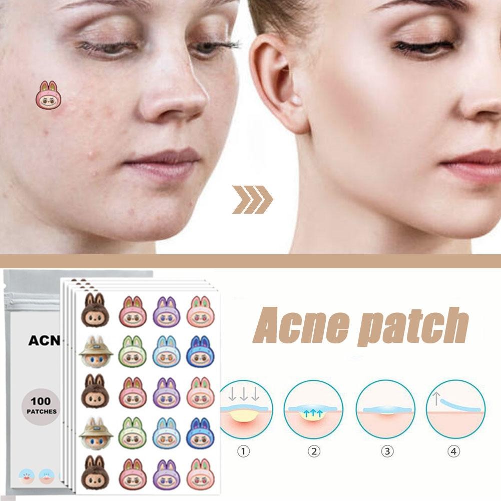 Sheet Cute Cartoon Acne Patch Labubu Pattern Acne Acne Pimples Lightens ...