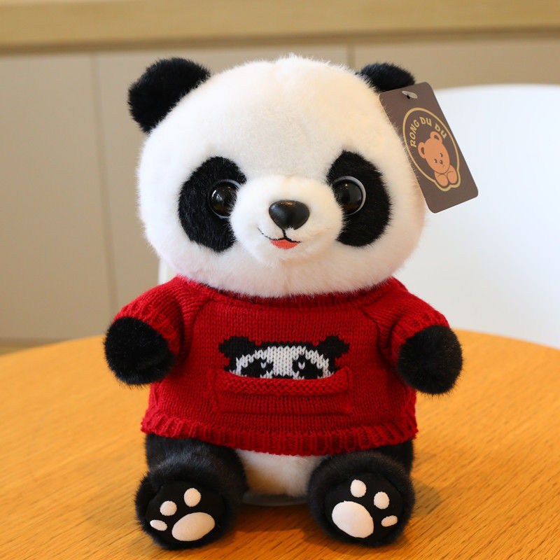 Genuine Simulation Panda Doll Flower Chengdu Souvenir Girl Children ...