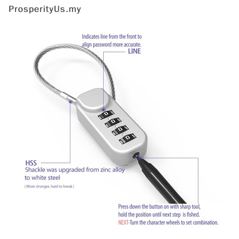 [ProsperityUs] 4 Digit Combination Code Number Lock With Spring Coil ...