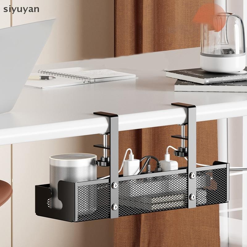 Si Wire Organizer Under Table Storage Rack Cable Management Tray Power ...