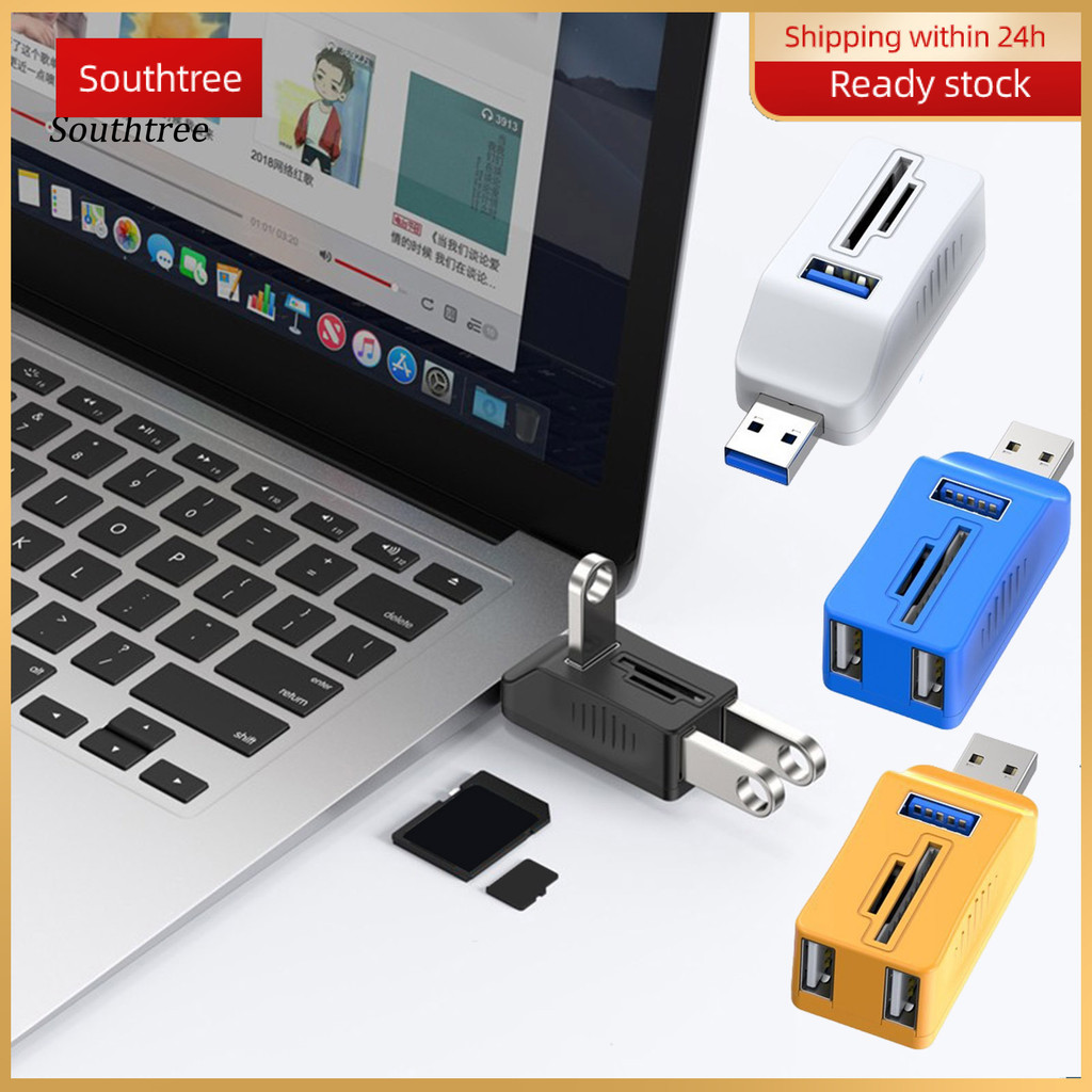[ST] USB Card Reader Adapter Multi Ports USB Hub Expansion Splitter for ...
