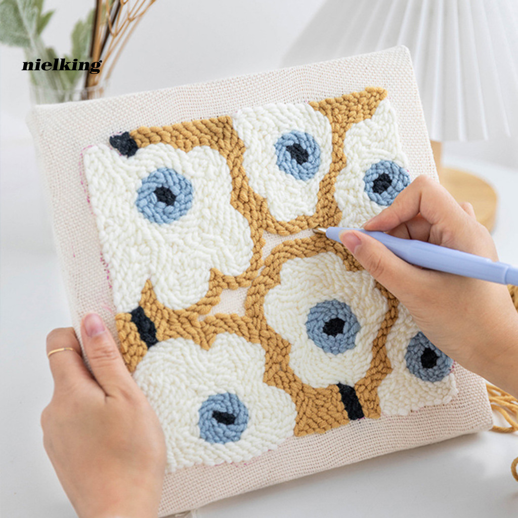 [NK] Punch Needle Art Bundle Punch Stitch Kit for Adults Floral Punch ...