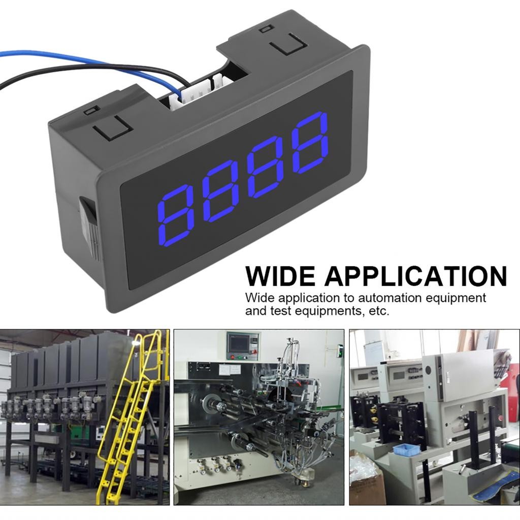 DC LED Digital Display 4 Digit 0-9999 Up/Down Plus/Minus Panel Counter ...