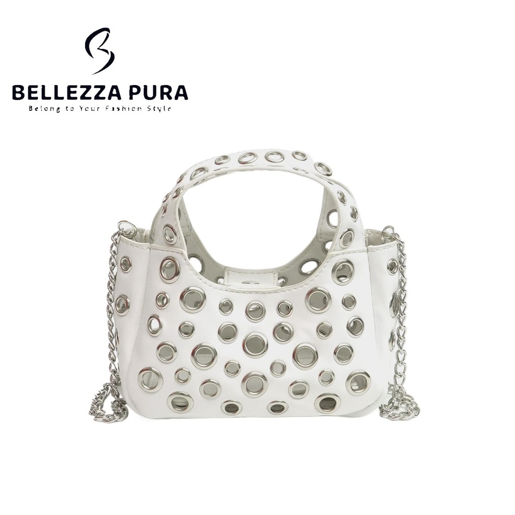 BELLEZZA PURA Fashion Rivet Handbag Spice Girl Chain Sling Bag Trend ...