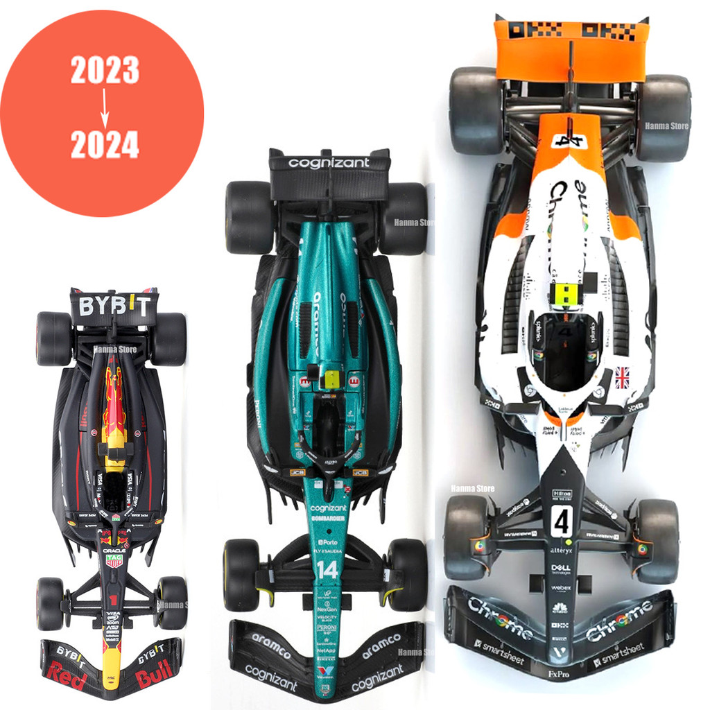 Bburago 1:43 2024 RB20 SF24 W14 W13 SF23 LV MCL60 RB19 MCL38 W15 F1 Racing Formula Car Static ...
