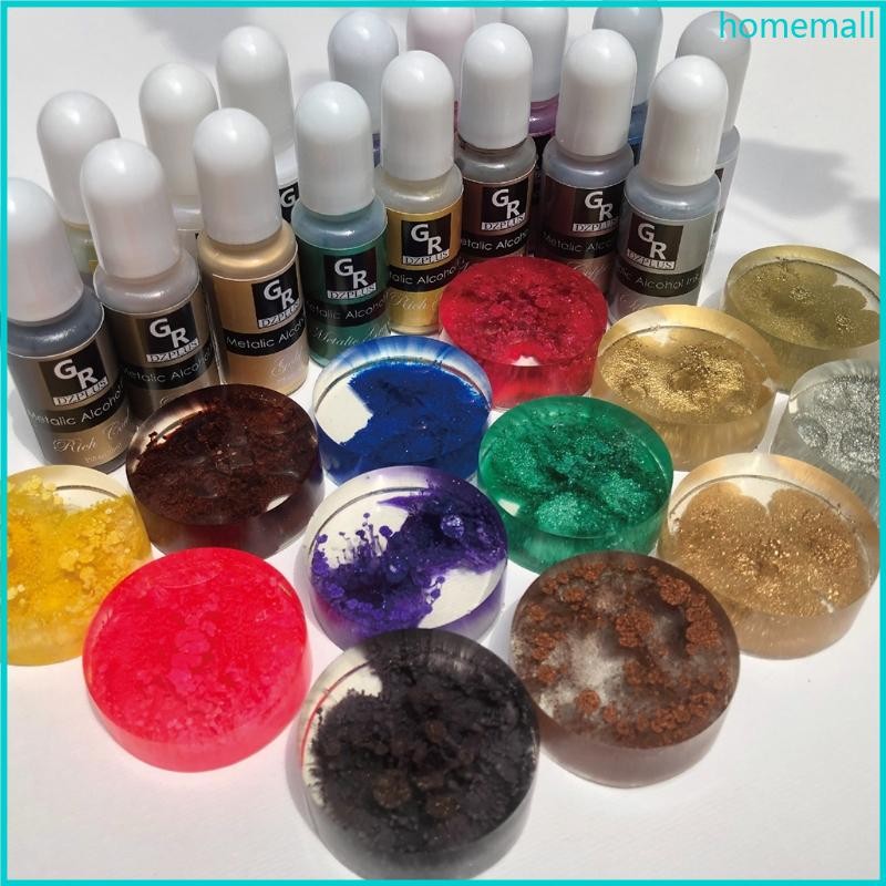 HO Metallic Pigment UV DIY Resin Dye Alcohol-Based Ink Concentrated ...