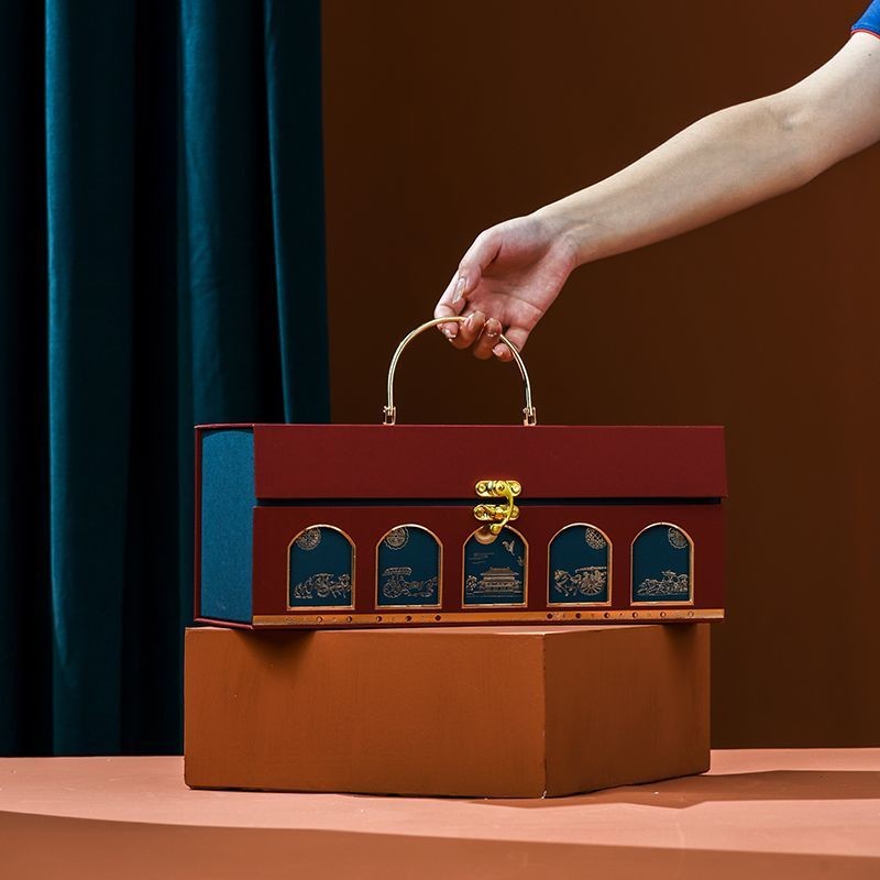 Luxury High-End Mooncake Gift Box Pastry Gift Box Snowskin Mooncake Box ...