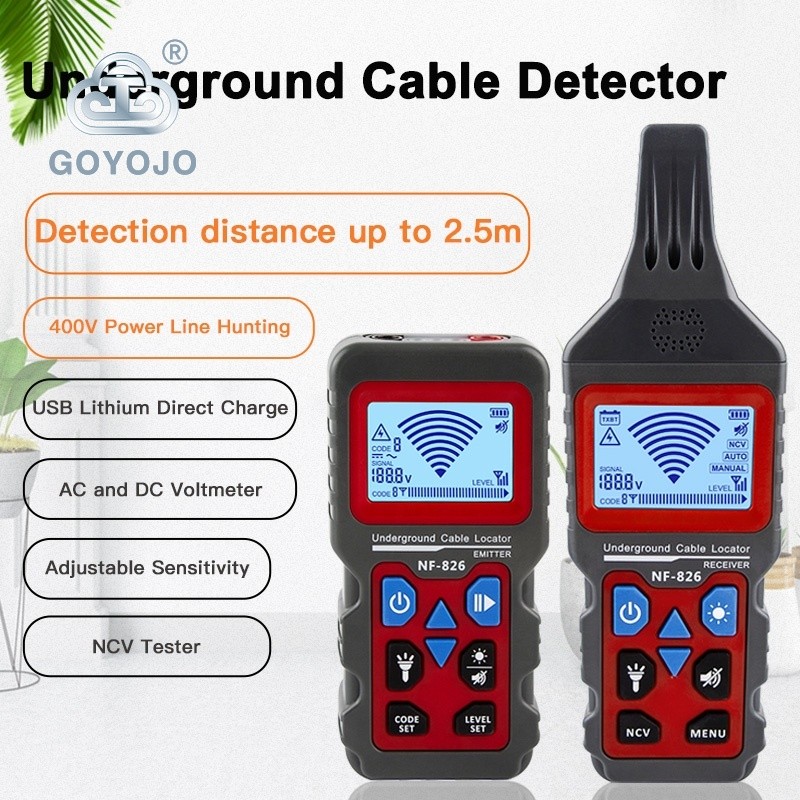 NF-826 Underground Cable Tester Locator Wire Tracker Detection Wall ...