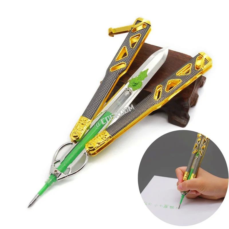 Apex Legends Weapons Balisong Gel Pen Metal Weapon Butterfly Knife ...