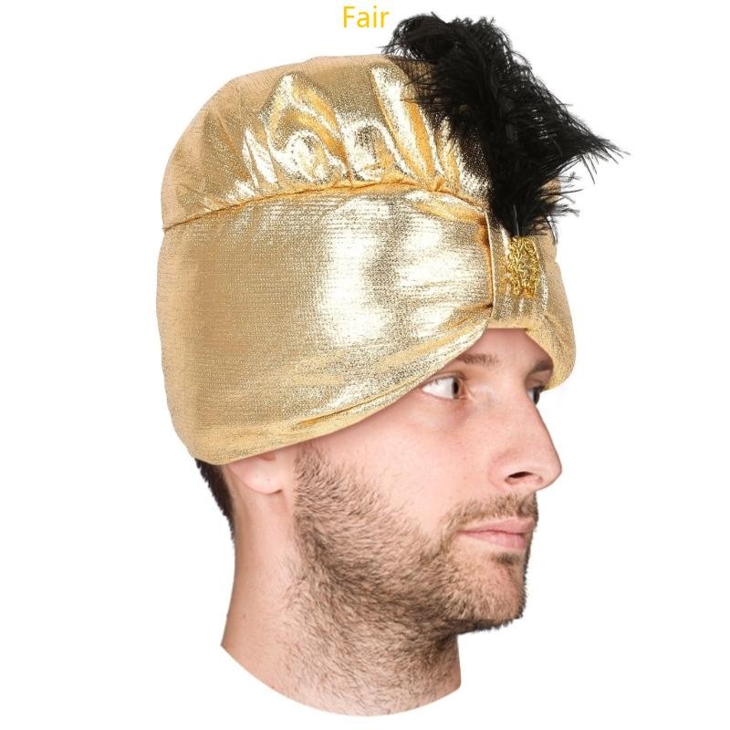 Fair Creative Arab Turbans for Unisex Stretch Feather Turban Head Wrap ...