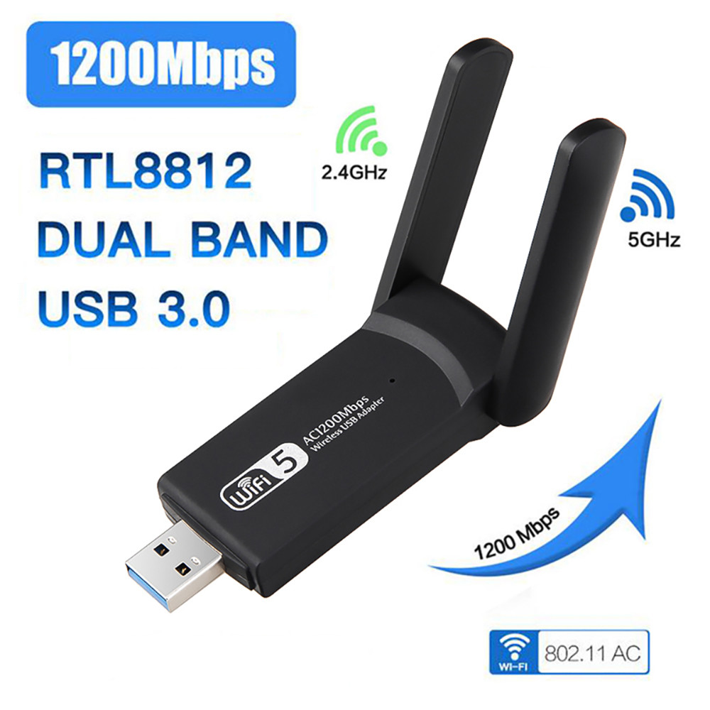 1200Mbps Wireless Network Card USB WiFi Adapter 2.4G 5G Dual Band WiFi Usb 3.0 Lan Ethernet ...