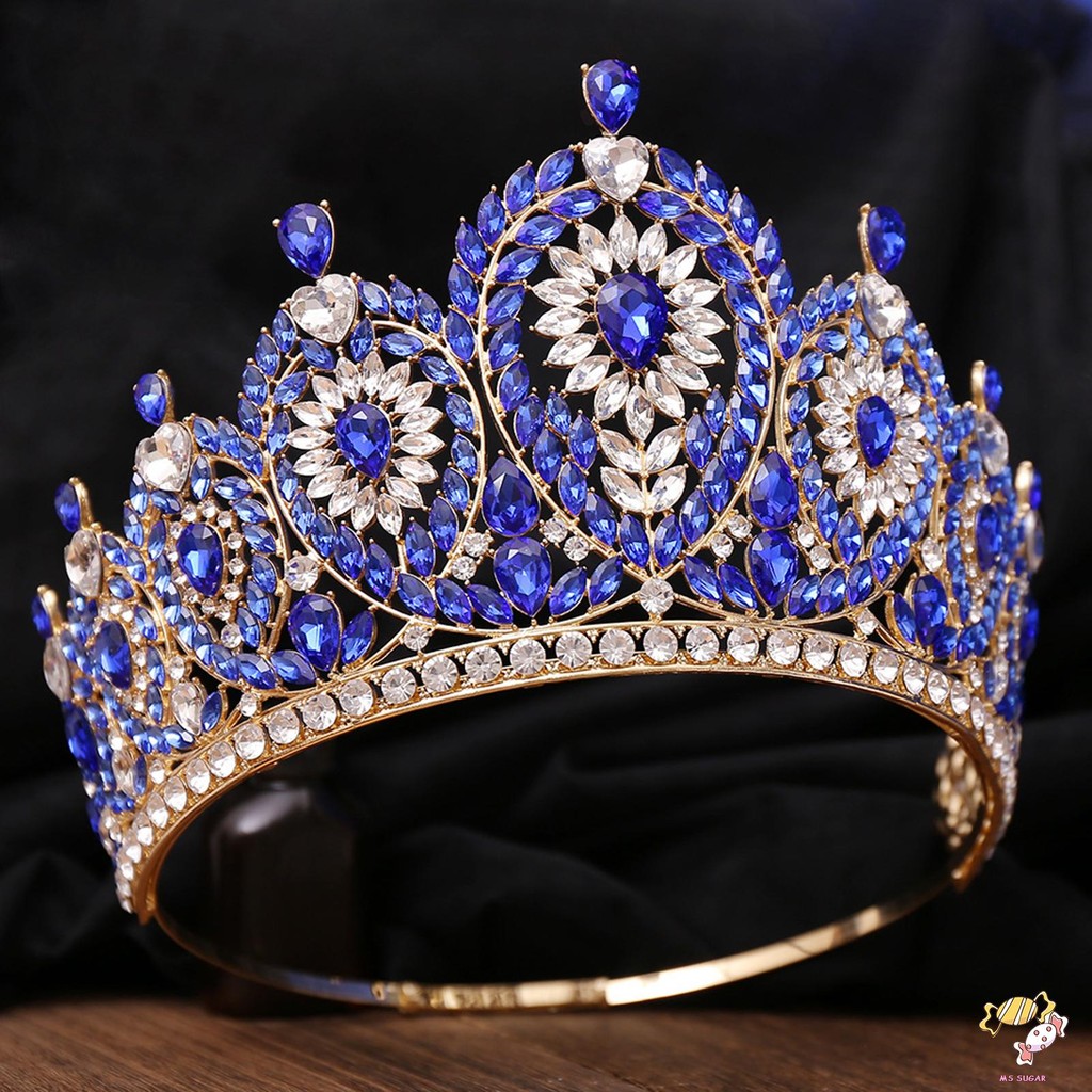 Princess Bride Crown with Rhinestone Non-slip Wear-resistant Lady ...