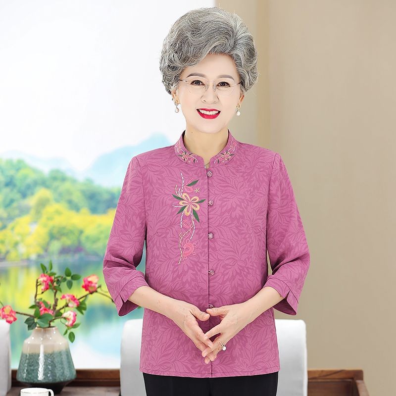 Grandma Clothes Shirts Middle-aged Elderly Tops Women 60 Years Old ...