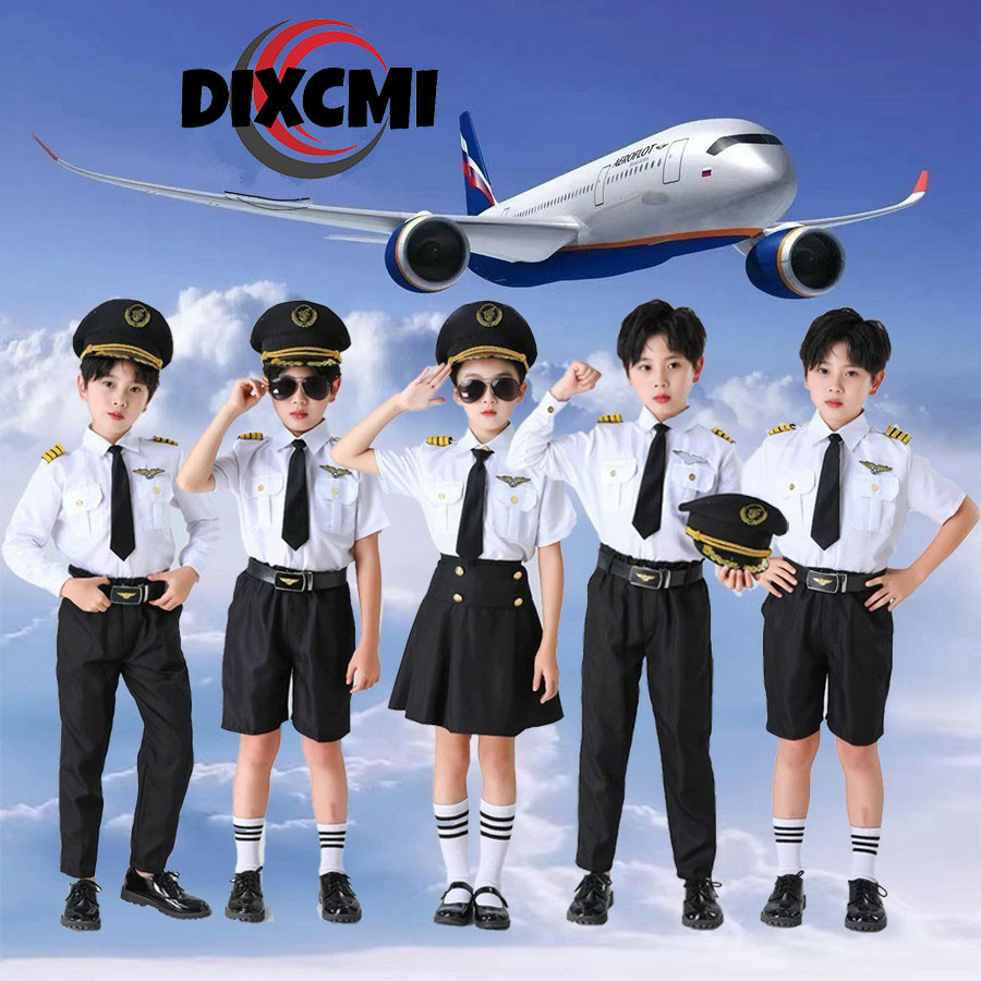 【Ready Stock】DIXCMI 5pcs Pilot Career Captain Costume With CapFlight ...